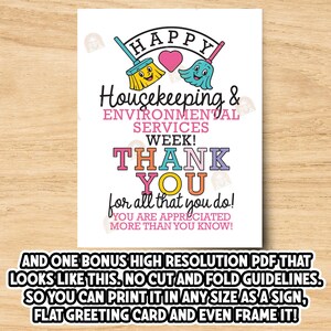 Housekeeping & Environmental Services Week Card for EVS Appreciation ...