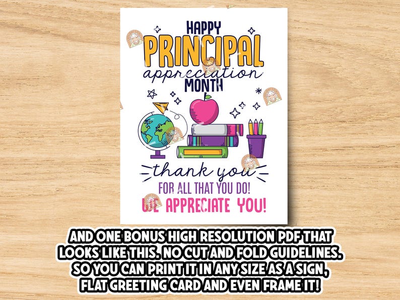 Principal Appreciation Month Card Printable, National Principals' Month ...