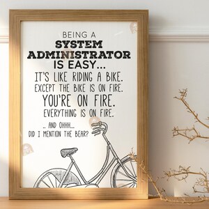 Sysadmin Gift, System Administrator Day Card Printable, System Admin ...