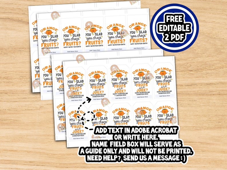 Printable Nutrition Month Gift Tag, School Nutrition Month Tag ...