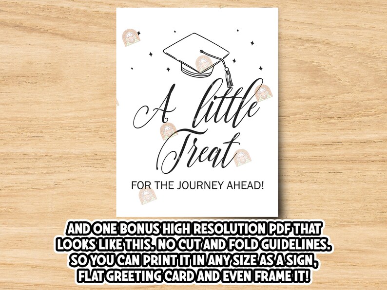 Graduation Treat Table Sign, Printable Graduation Card, Grad Candy Bar ...