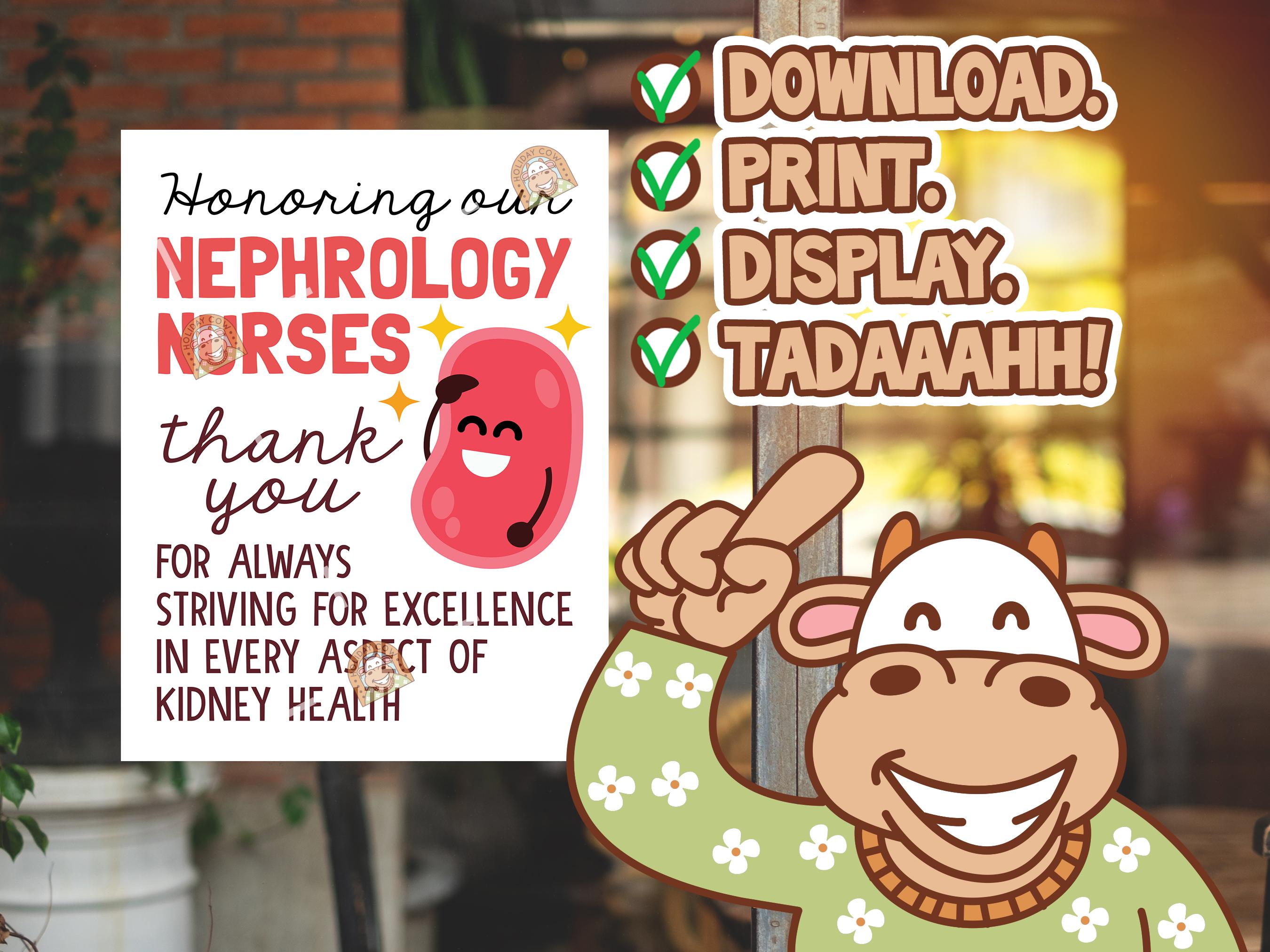 Nephrology Nurses Week Signs Printable Bundle, Nephrology Nurse ...