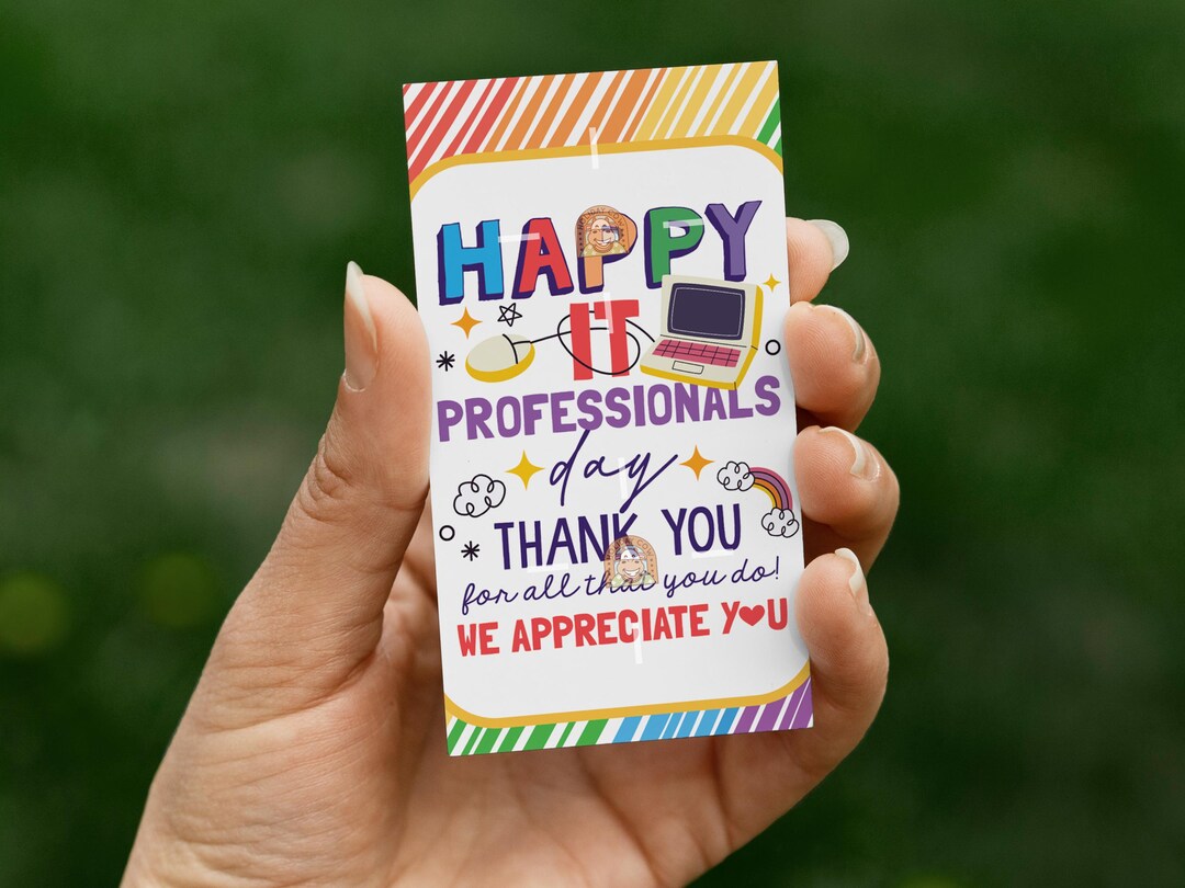 IT Professionals Day Tags Printable, IT Professional Day Gift Tags ...