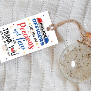 Police Week Tags Printable, National Police Officers Week Gift Tag ...