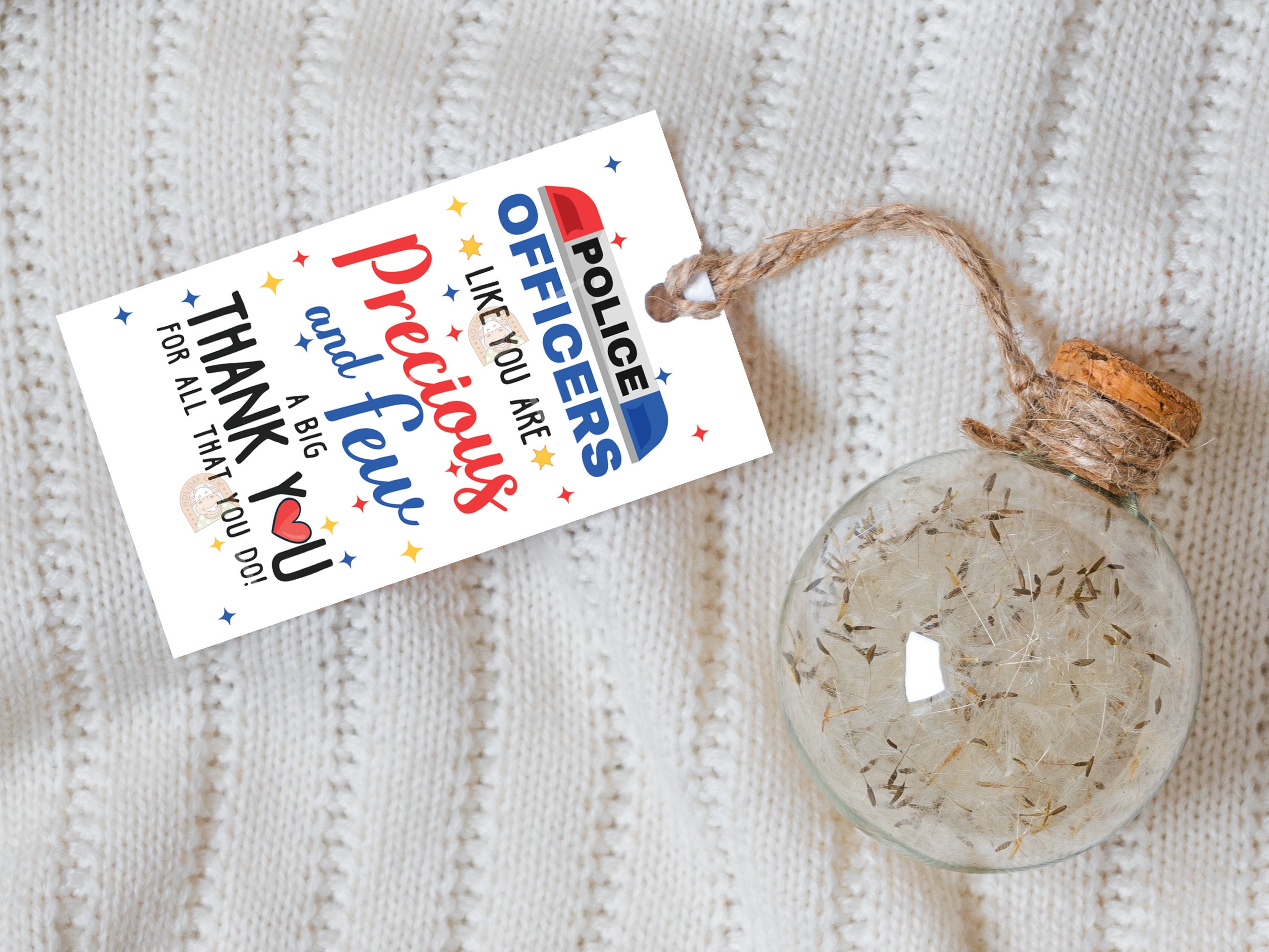 Police Week Tags Printable, National Police Officers Week Gift Tag ...