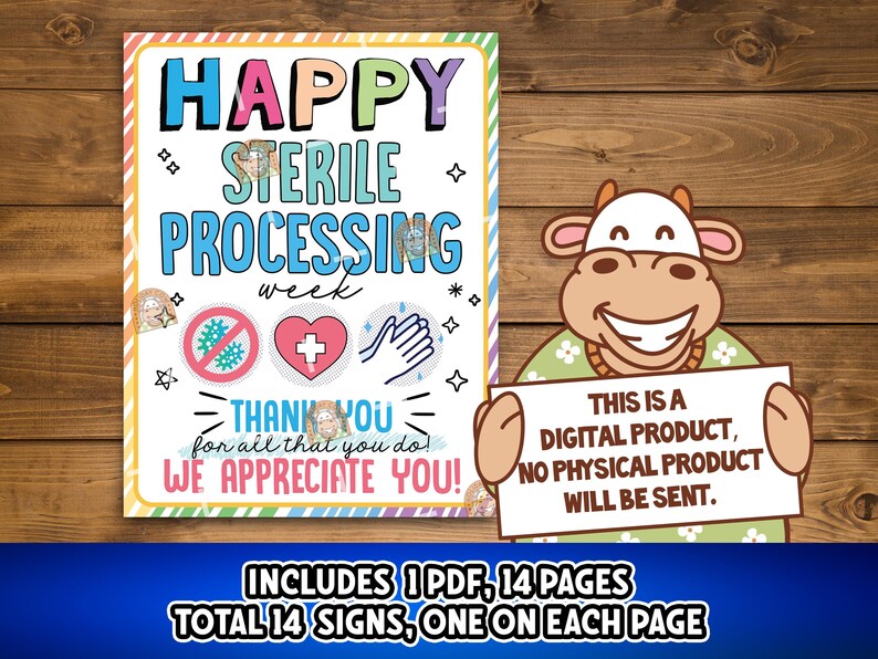 Sterile Processing Week Printable Signs, Sterile Processing Tech Gifts ...