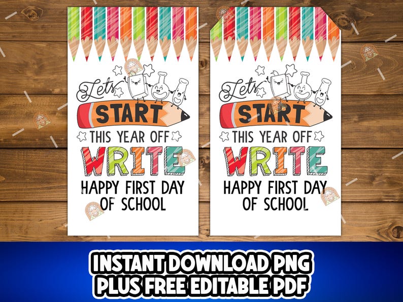 Back to School Tags Printable, Lets Start This Year off Write, First ...