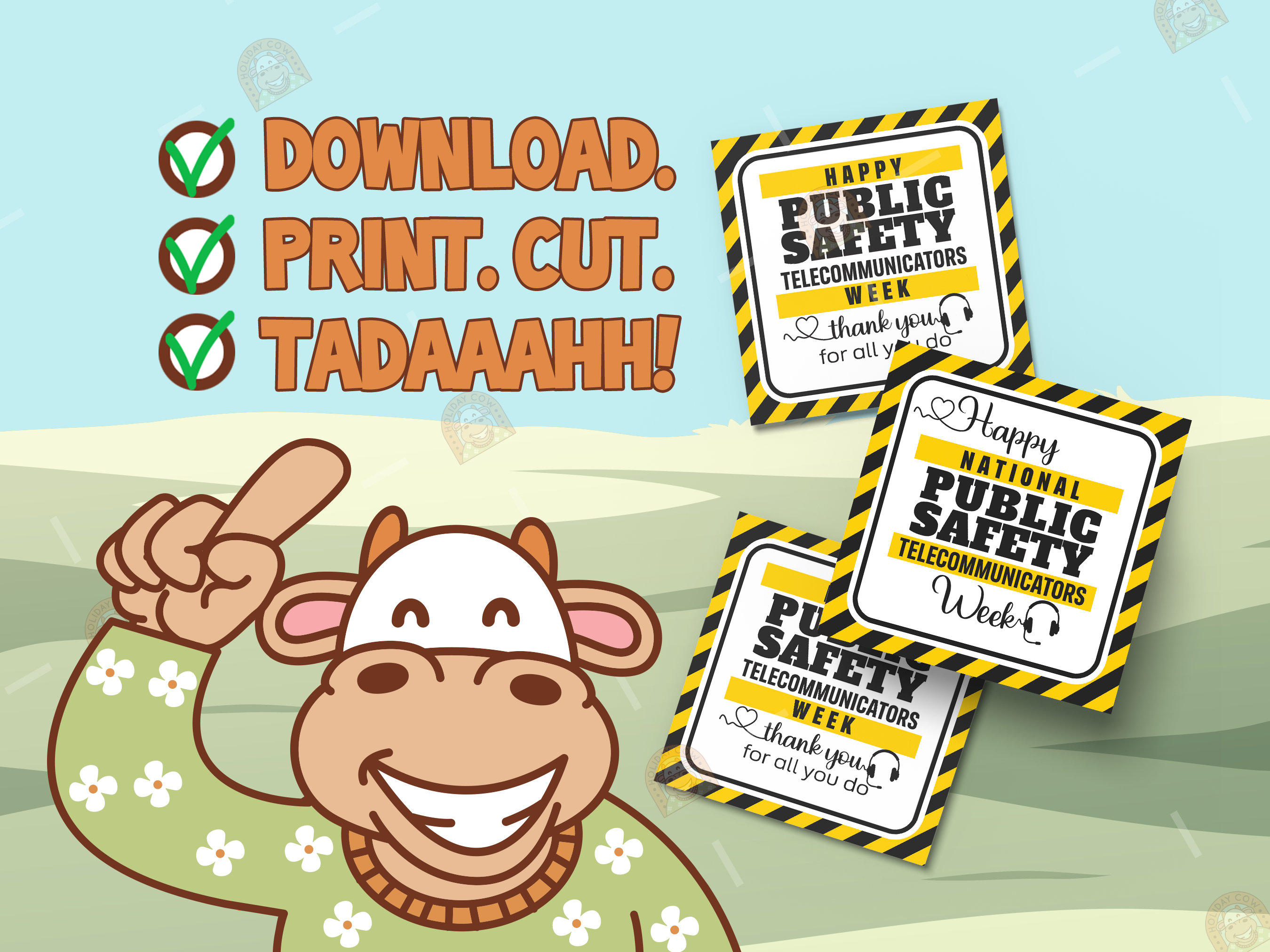 Dispatcher Thank You Tag, Public Safety Telecommunicators Week Tags ...