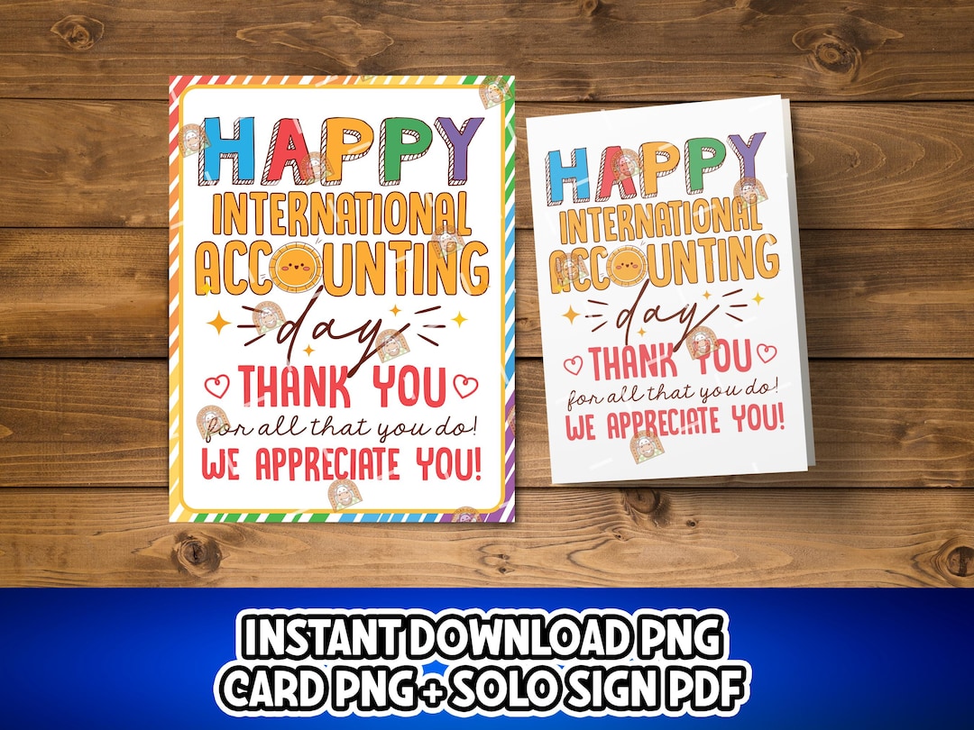 International Accounting Day Sign Printable, Accountant Appreciation ...