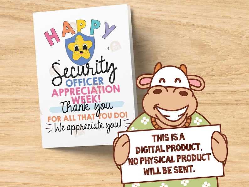 Security Officers Week Card Printable, Security Officers Appreciation ...