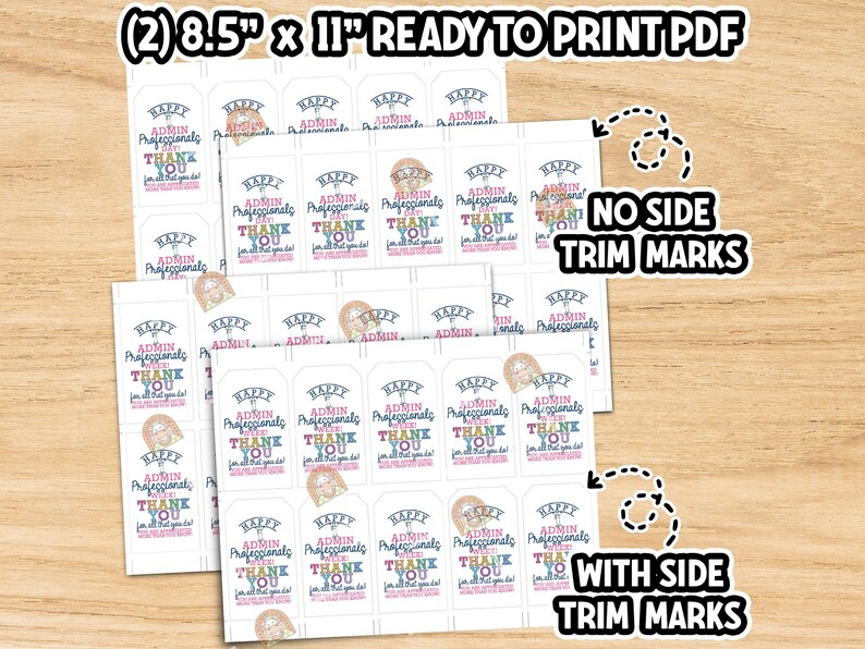 Printable Administrative Professionals Day Tag, Administrative ...