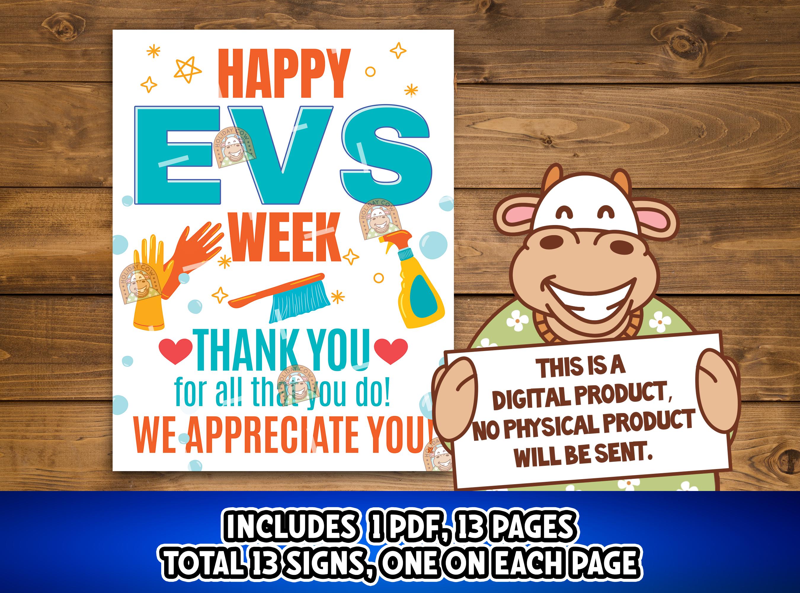 EVS Week Sign Printable, National Healthcare Environmental Services ...