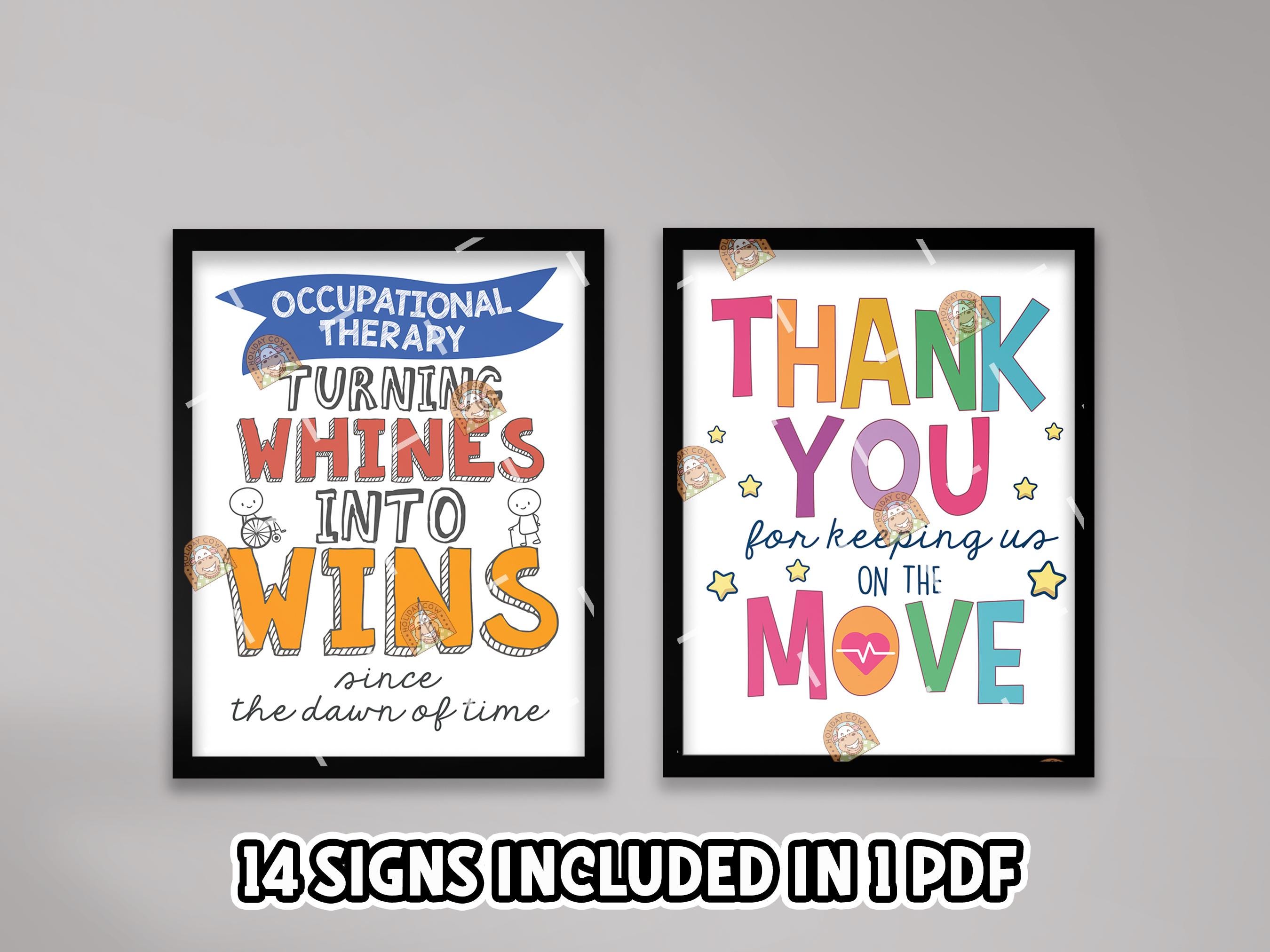 Occupational Therapy Month Signs Printable, Occupational Therapists ...