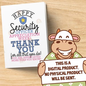 Security Officers Week Sign Printable, Security Officers Appreciation ...