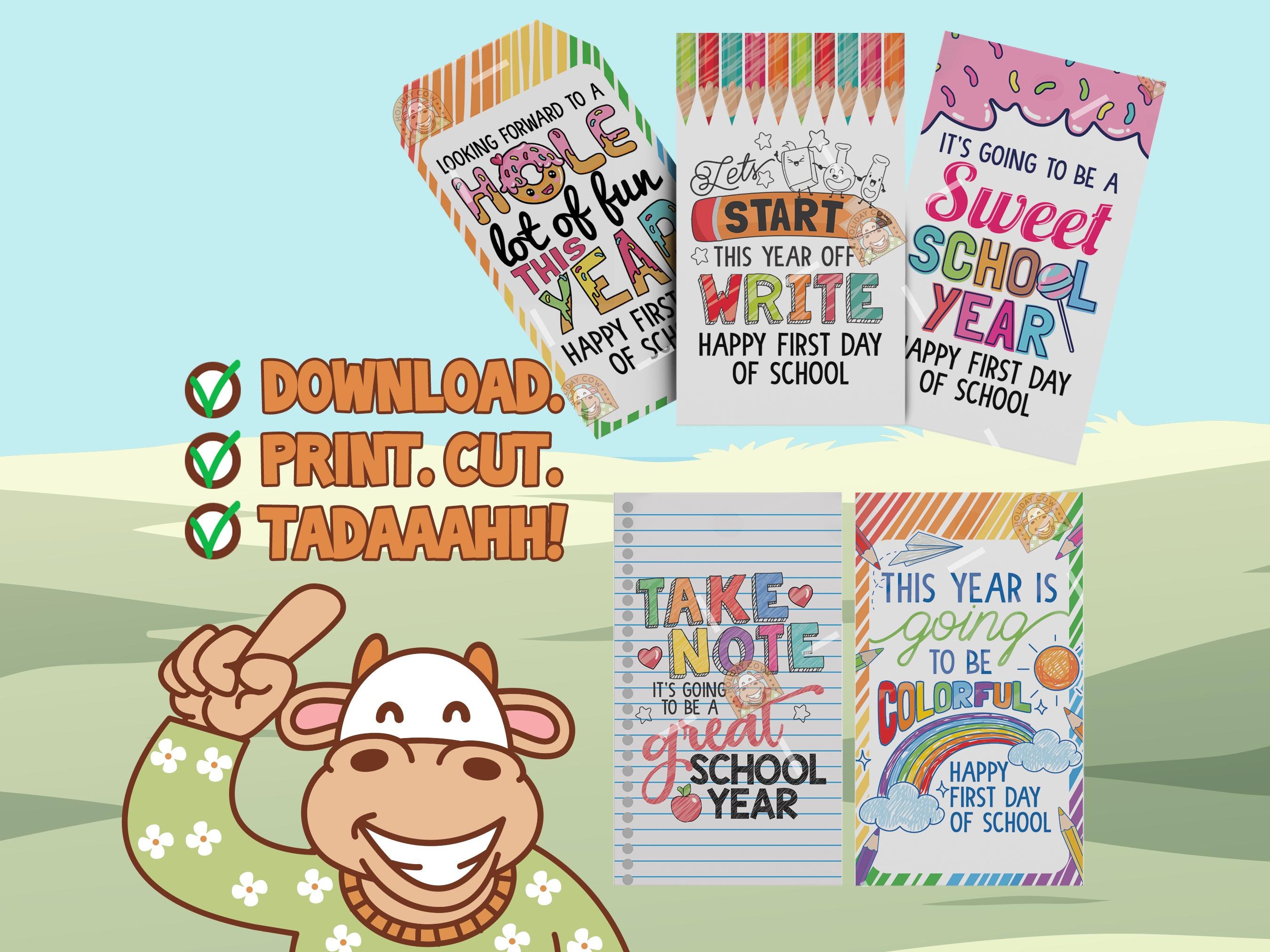 Back to School Tags Printable, First Day of School Tag, 1st Day School ...