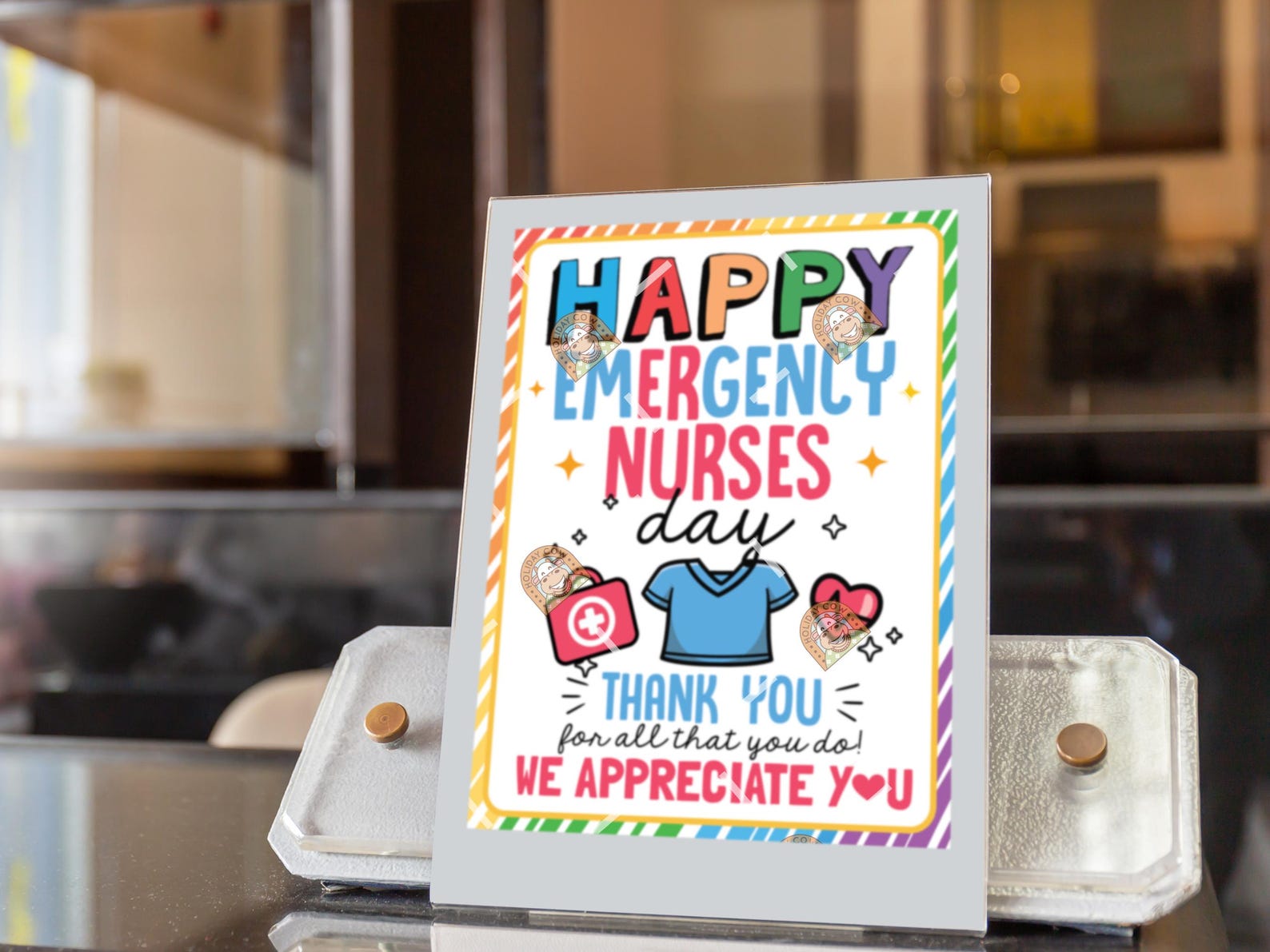 Emergency Nurses Day Card Printable, Emergency Nurses Day Signs, ER ...