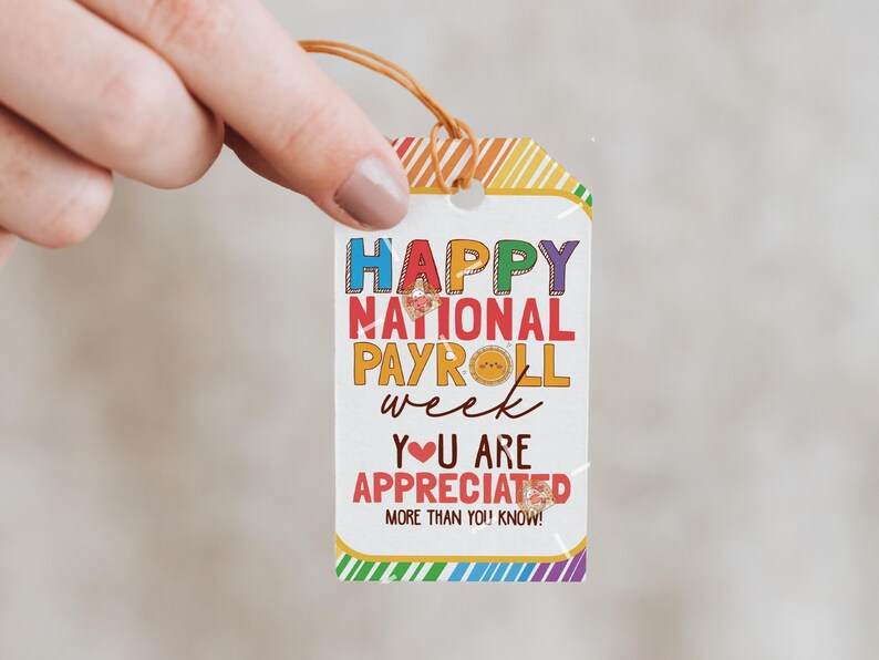 National Payroll Week Tags Printable, Payroll Week Gift Tags, Payroll ...