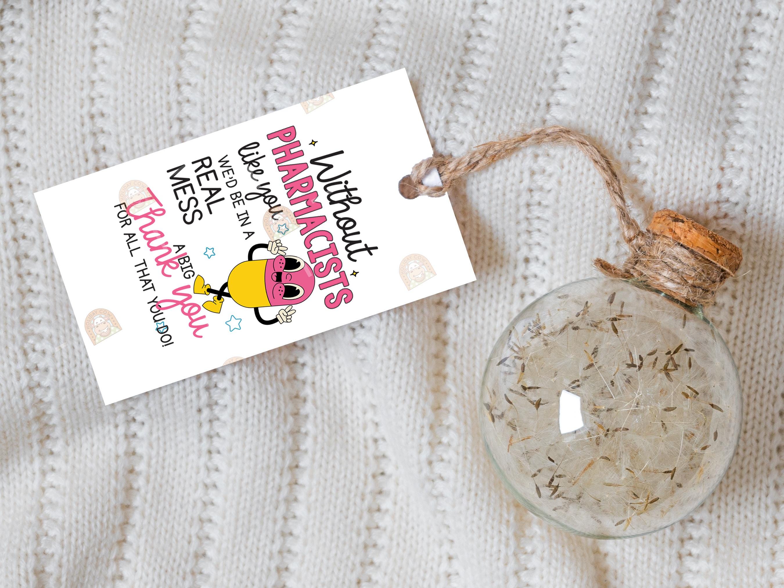 Pharmacist Gift Tag Printable, World Pharmacists Day Tag for Pharmacist ...