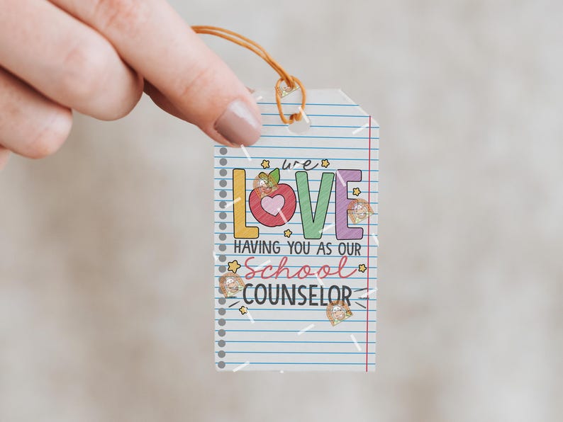 School Counselor Gift Tag, National School Counseling Week Tag ...
