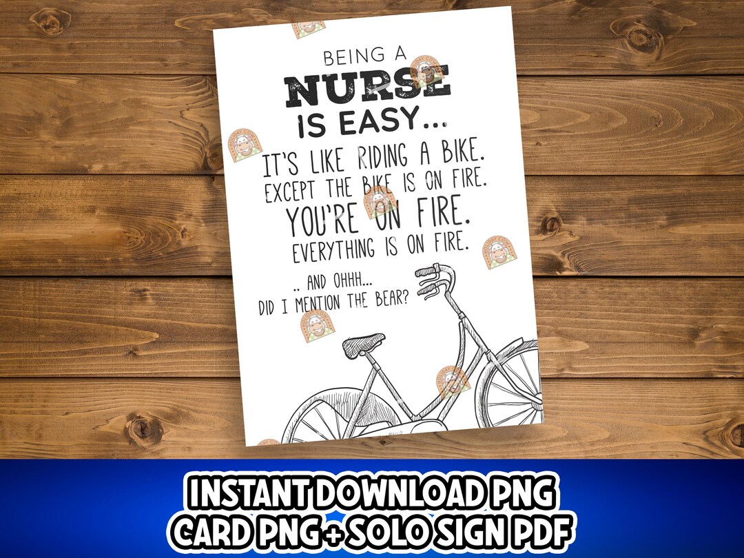 School Nurse Gift, Printable Nurse Appreciation Card, National Nurses ...