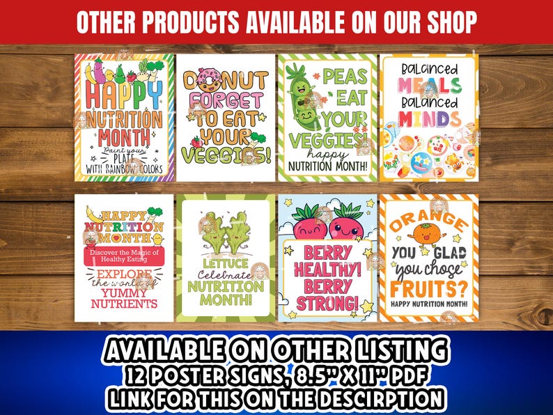 Nutrition Month Card Printable, School Nutrition Month Décor, Nutrition ...