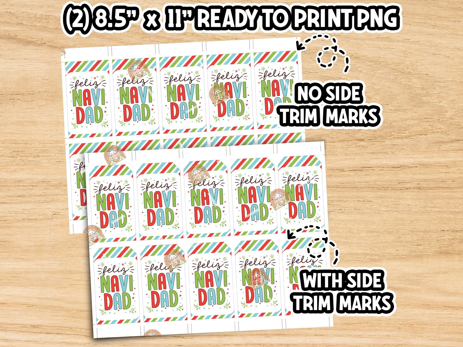 Feliz Navidad Tag Printable, Spanish Christmas Treat Tag, Happy ...