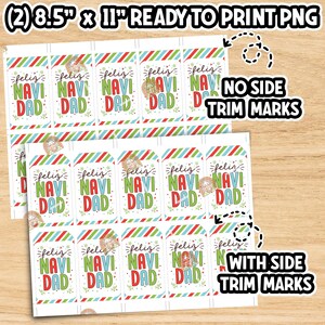Feliz Navidad Tag Printable, Spanish Christmas Treat Tag, Happy ...