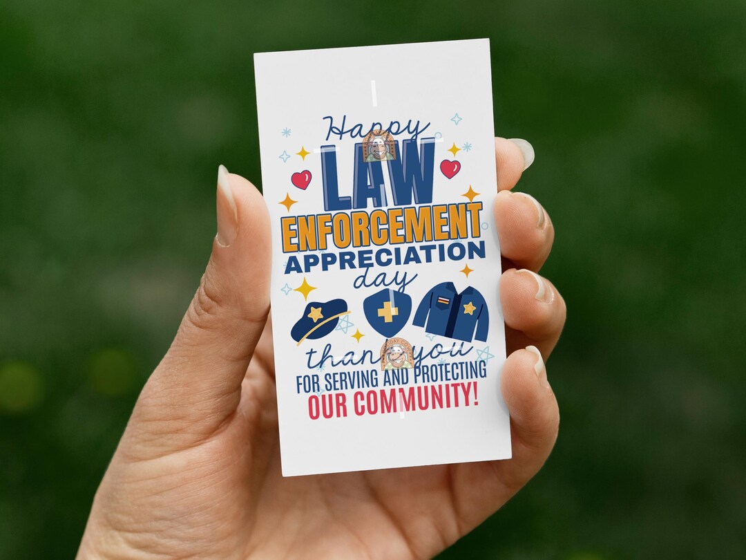 Printable Law Enforcement Appreciation Day Labels, LEAD Tag, Law ...