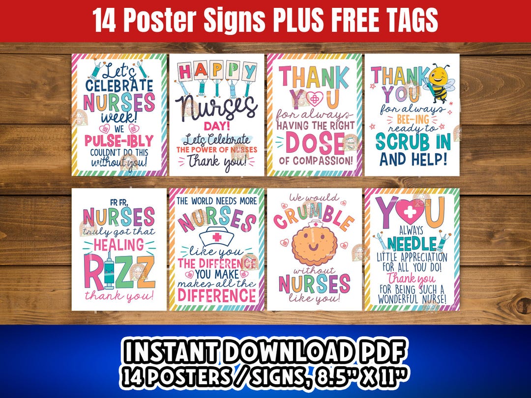 Nurses Week Signs Printable, Happy Nurses Week Decor, Nurse ...