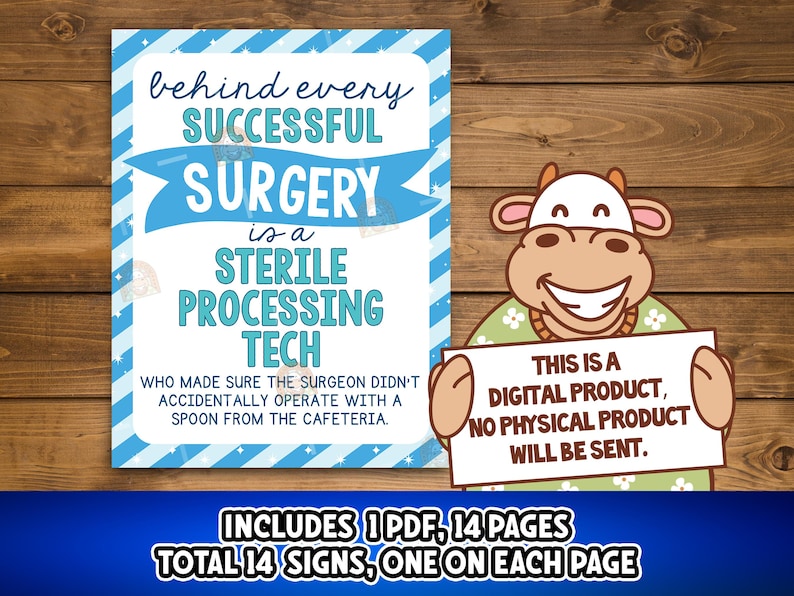 Sterile Processing Week Printable Signs, Sterile Processing Tech Gifts ...