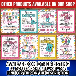 Funny School Custodian Gift Tag, Printable School Custodian ...