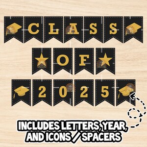 Graduation Class of 2025 Banner, Printable Grad Banner for Graduation ...