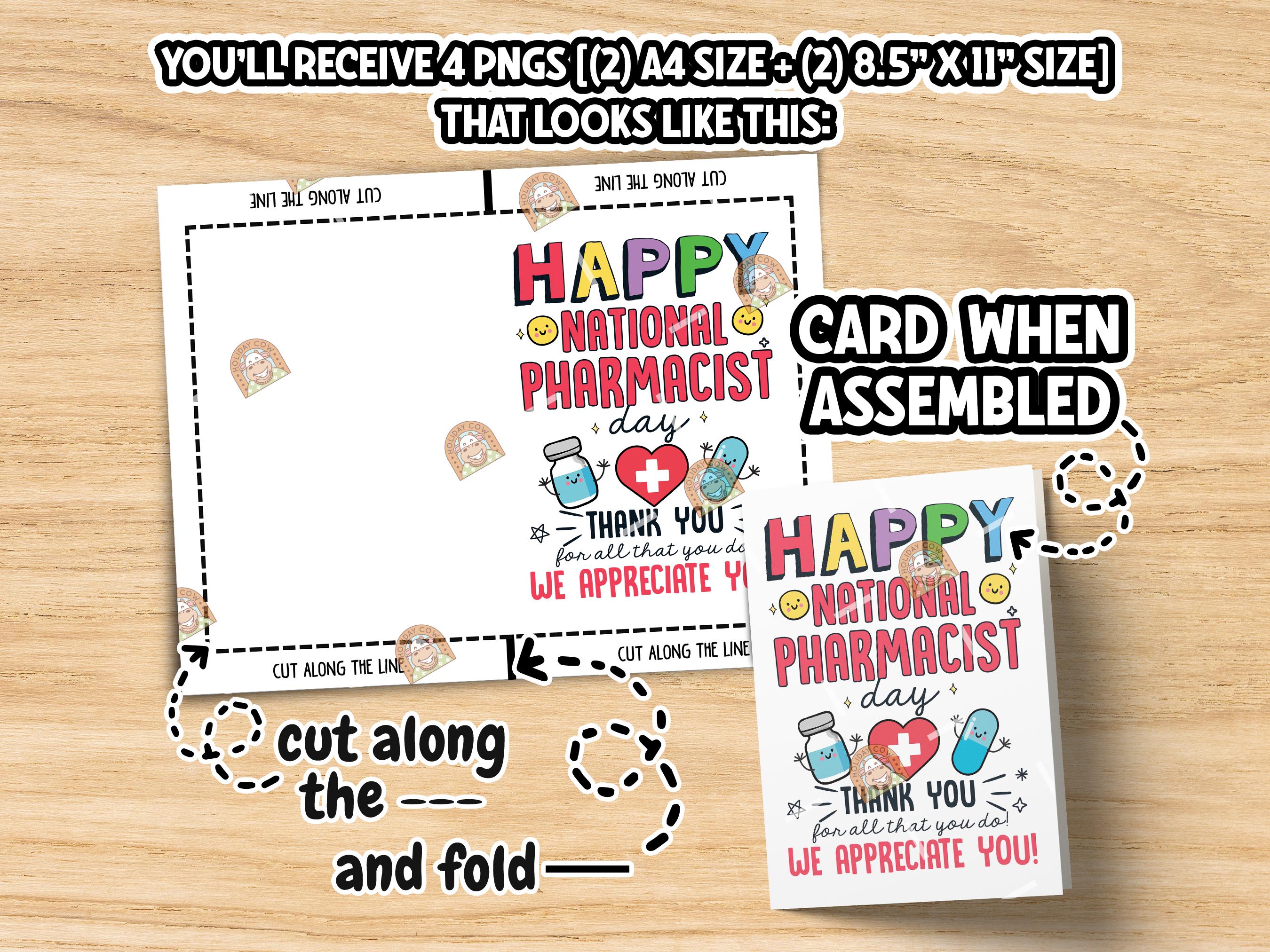 Pharmacist Day Card Printable, Thank You Pharmacist Gift Idea ...