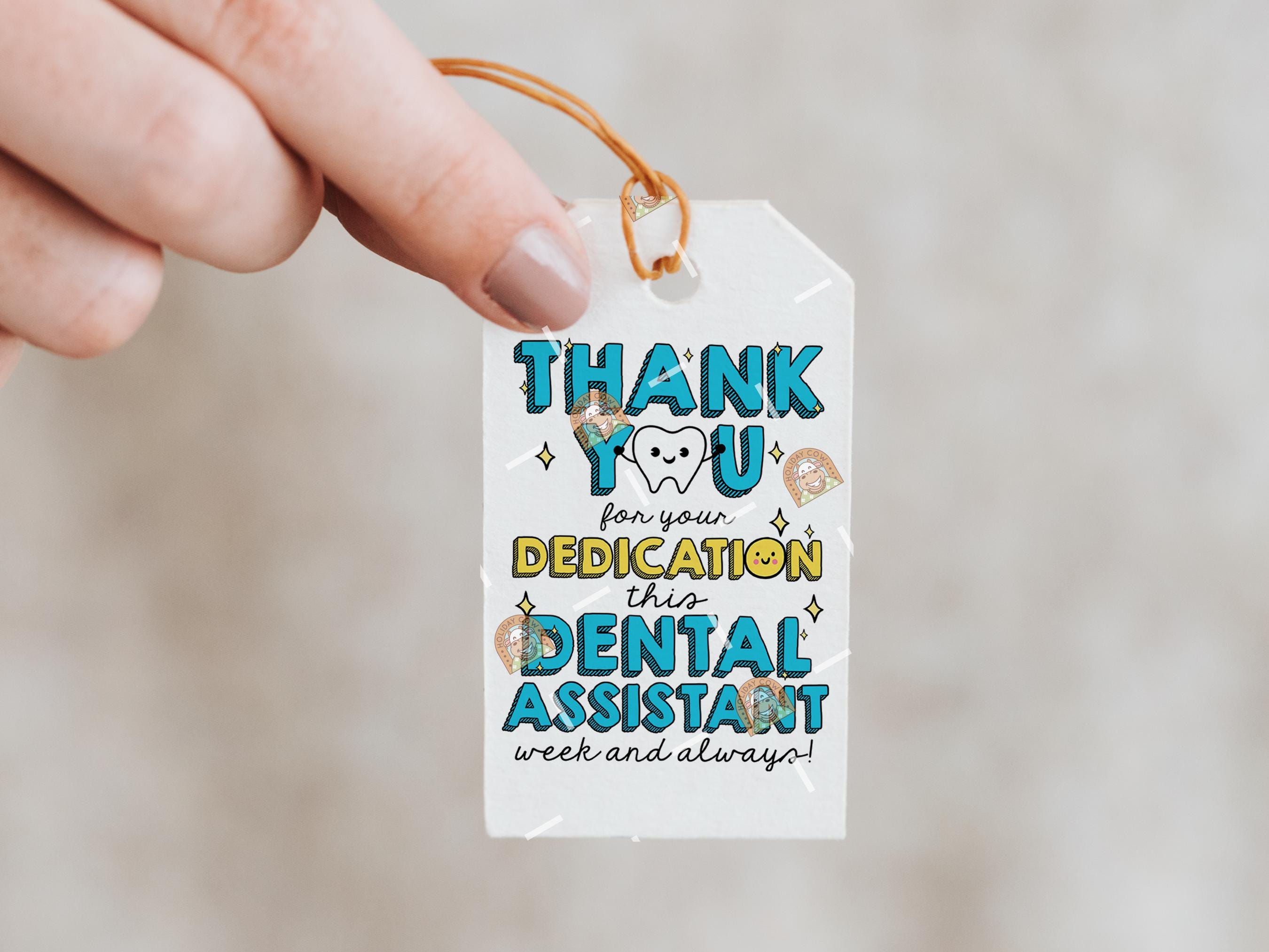 Printable Dental Assistant Week Gift Tag, Dental Assistant Week Tag ...