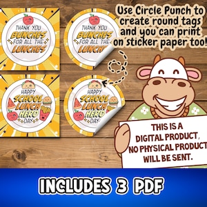 School Lunch Hero Tag Printable, Lunch Hero Appreciation Tags, School ...