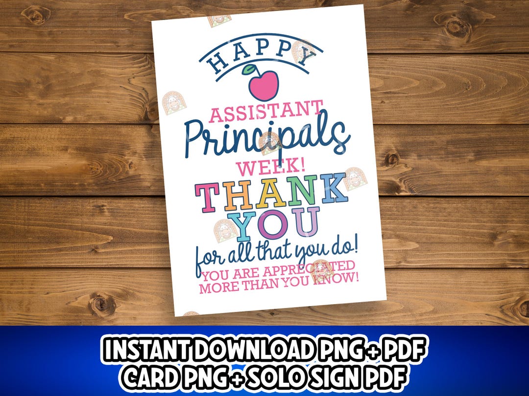 Assistant Principals Week Gift Printable, Assistant Principal ...