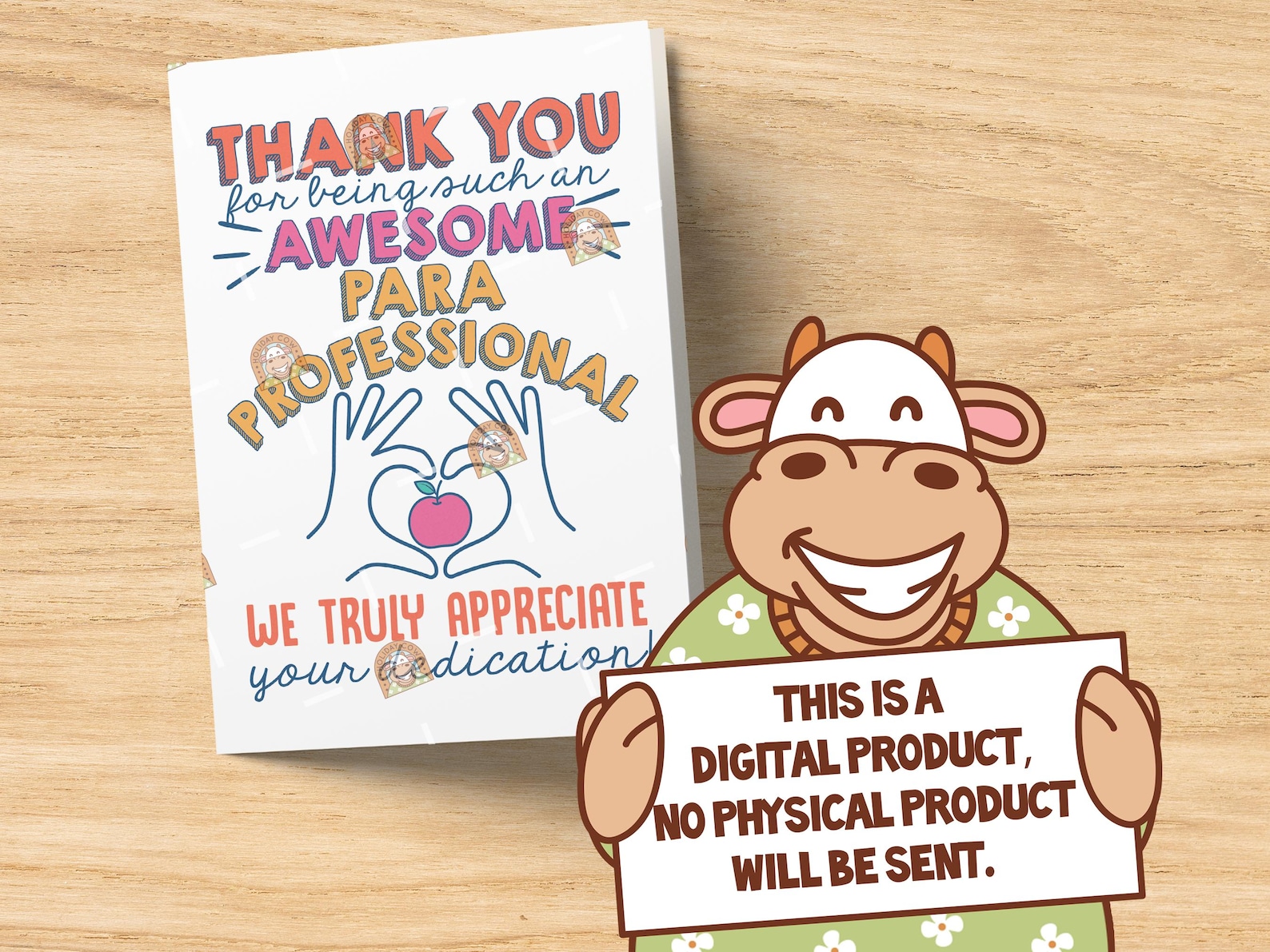 Paraprofessional Gift, Thank You Paraprofessional Card, Para ...