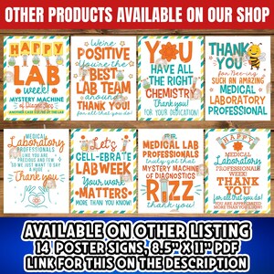 Lab Week Gift Printable, Thank You Lab Tech Gift, Lab Appreciation Sign ...
