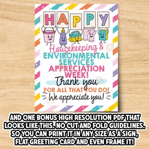 Housekeeping & Environmental Services Week Card for EVS Appreciation ...