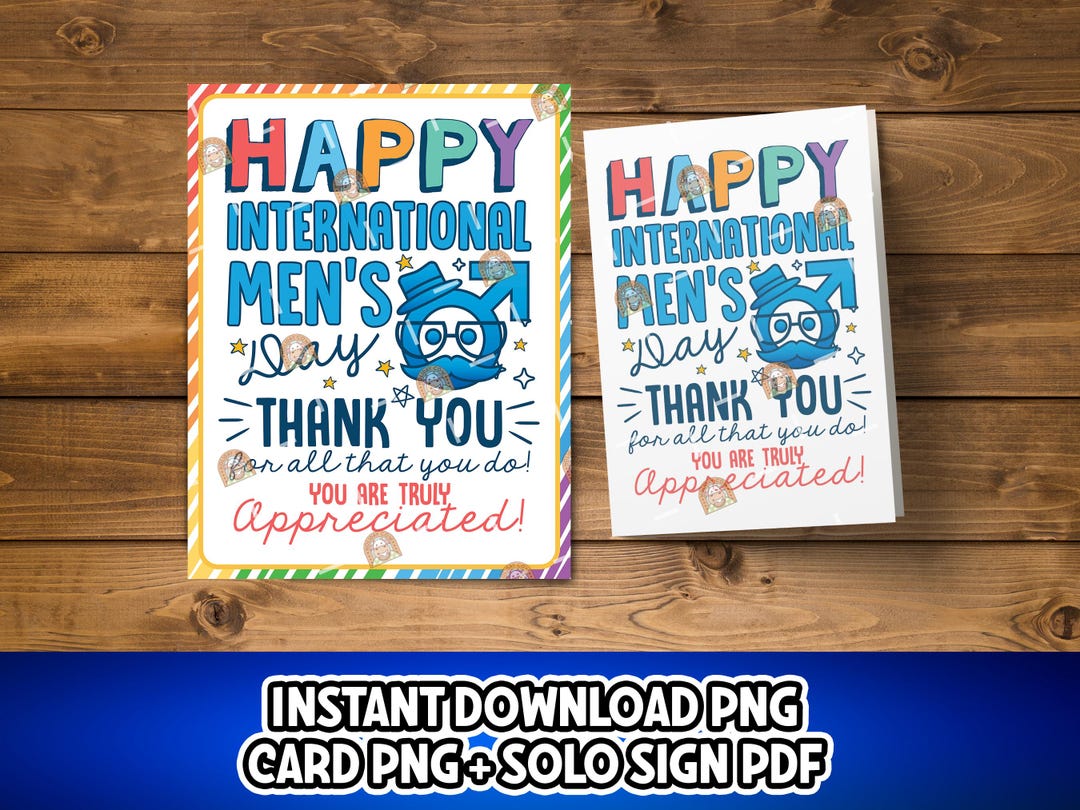 International Men’s Day Sign Printable, Happy Men’s Day Card, Men’s Day ...