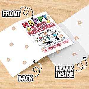 Activity Professionals Week Printable Card, Activity Professionals ...