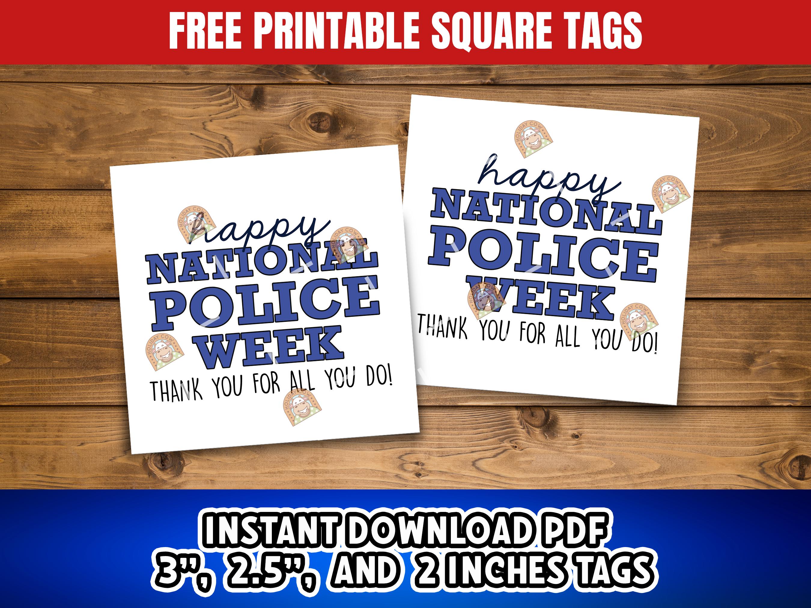 Police Week Signs Printable, National Police Officers Week Posters ...