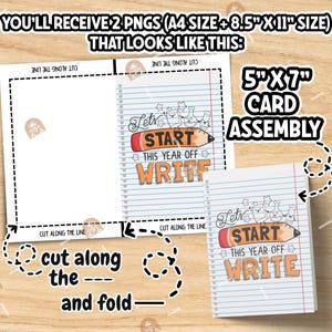 Back to School Card Printable, Let's Start This Year off Write Card ...