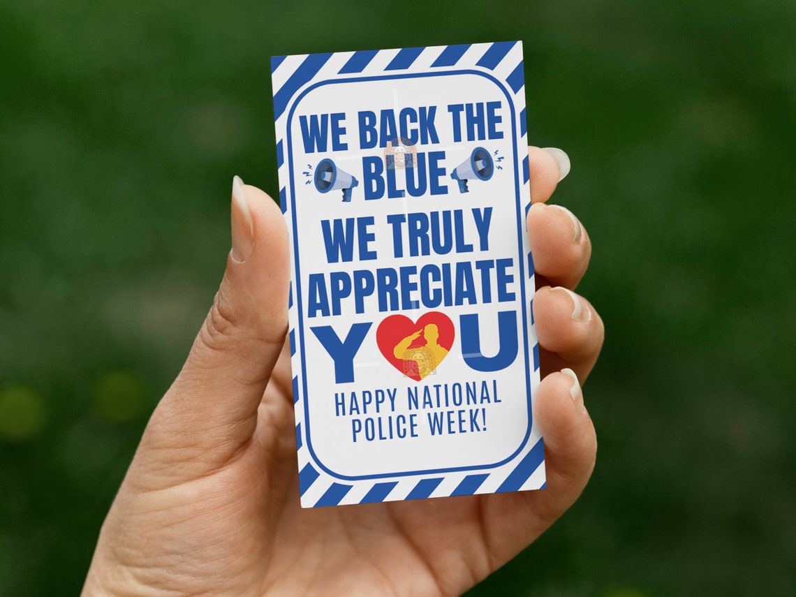 Police Week Tags Printable, National Police Officers Week Gift Tag ...