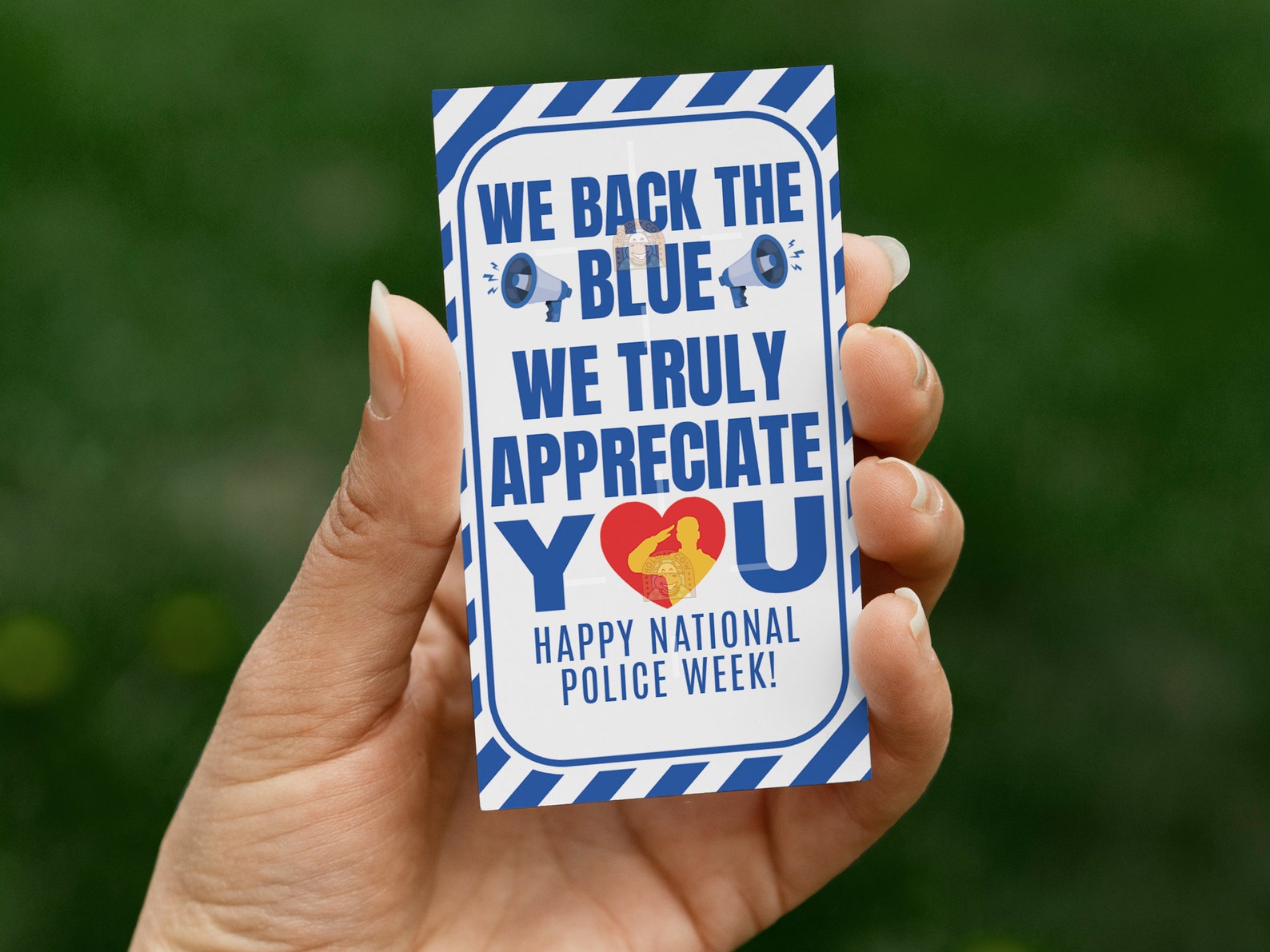 Police Week Tags Printable, National Police Officers Week Gift Tag ...
