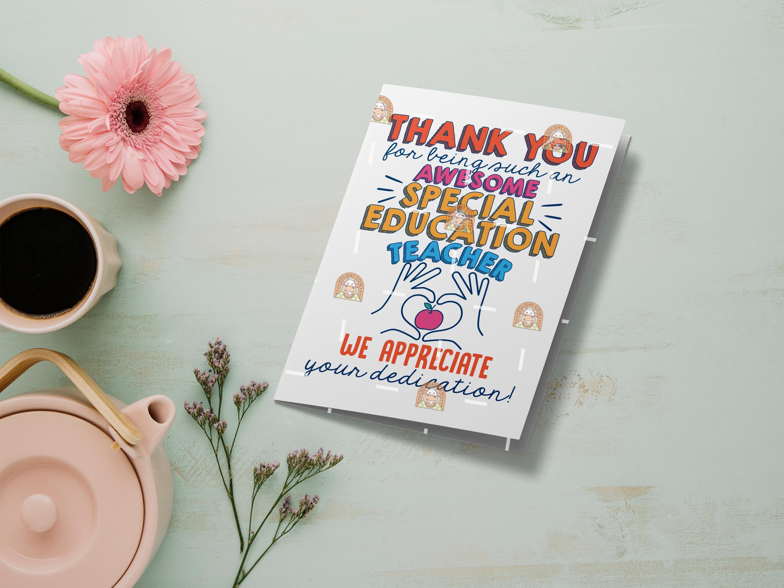 Special Ed Teacher Gift, Printable Special Education Day Card, Thank ...