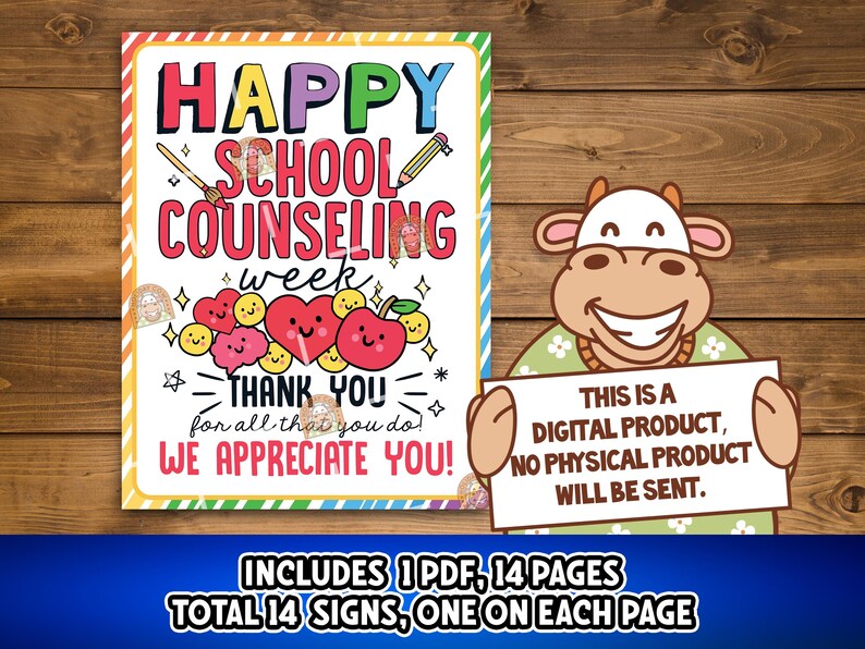 National School Counseling Week Signs Printable, School Counseling Week ...