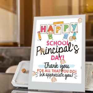Principal's Day Signs Printable, Principal Appreciation, School ...