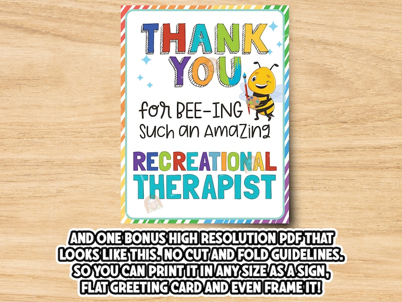 Recreational Therapists Card Printable, Humorous Recreational Therapist ...