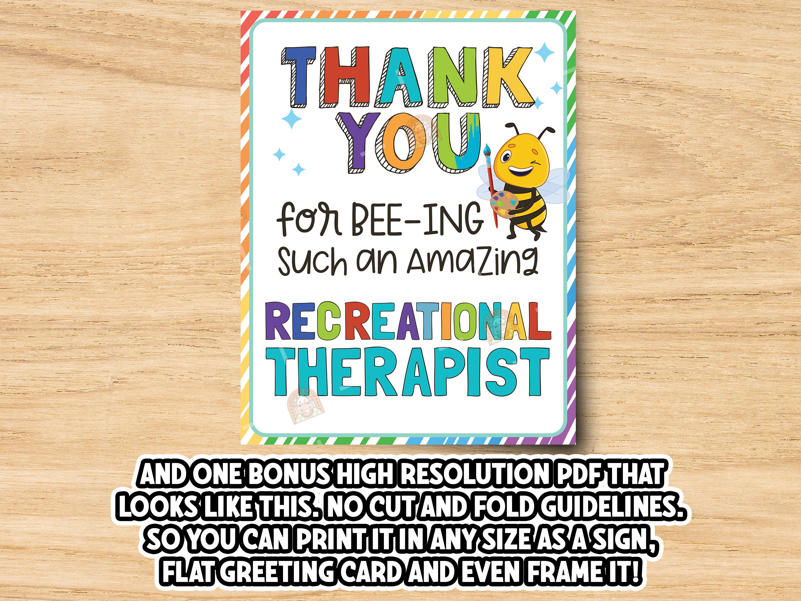 Recreational Therapists Card Printable, Humorous Recreational Therapist ...